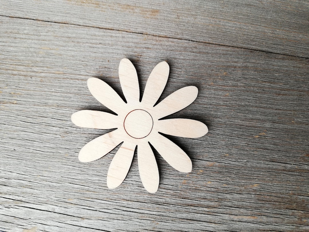 Flower Daisy Wooden Wall Decoration Craft Supply DIY Not Painted ...
