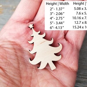 Christmas Tree Wooden Shape Decor, Wooden Tree Laser Cut Out Shape ...
