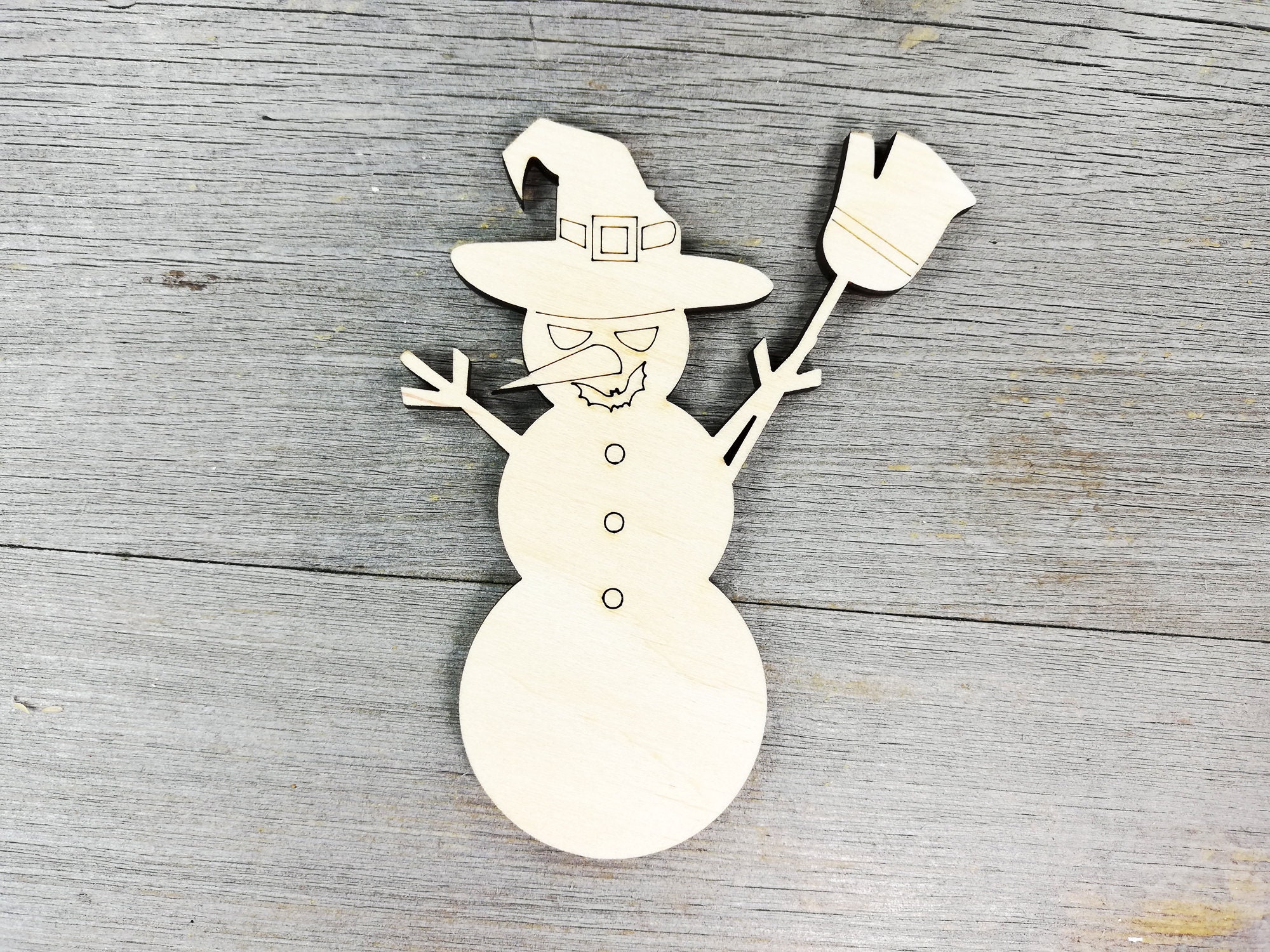Snowman With a Broom and a Hat Laser Cut Shape, Laser Cut Out Shape ...