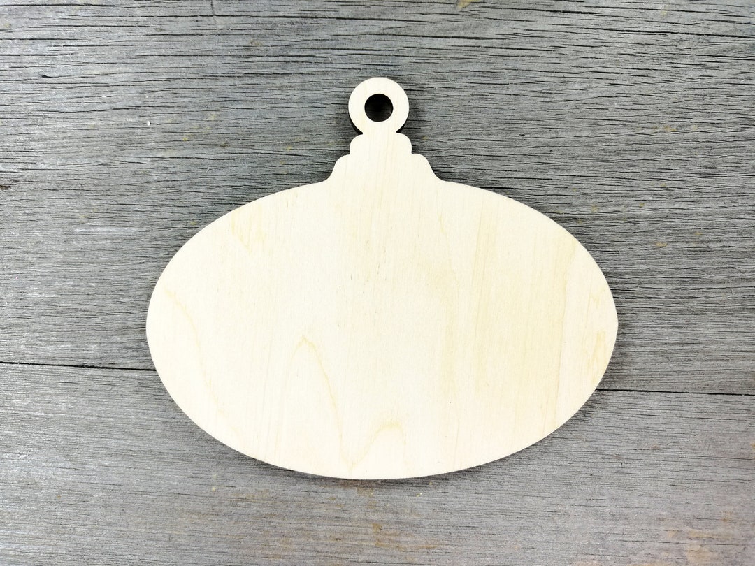Unfinished Ellipse Shape Wooden Christmas Ornament for Christmas Tree ...