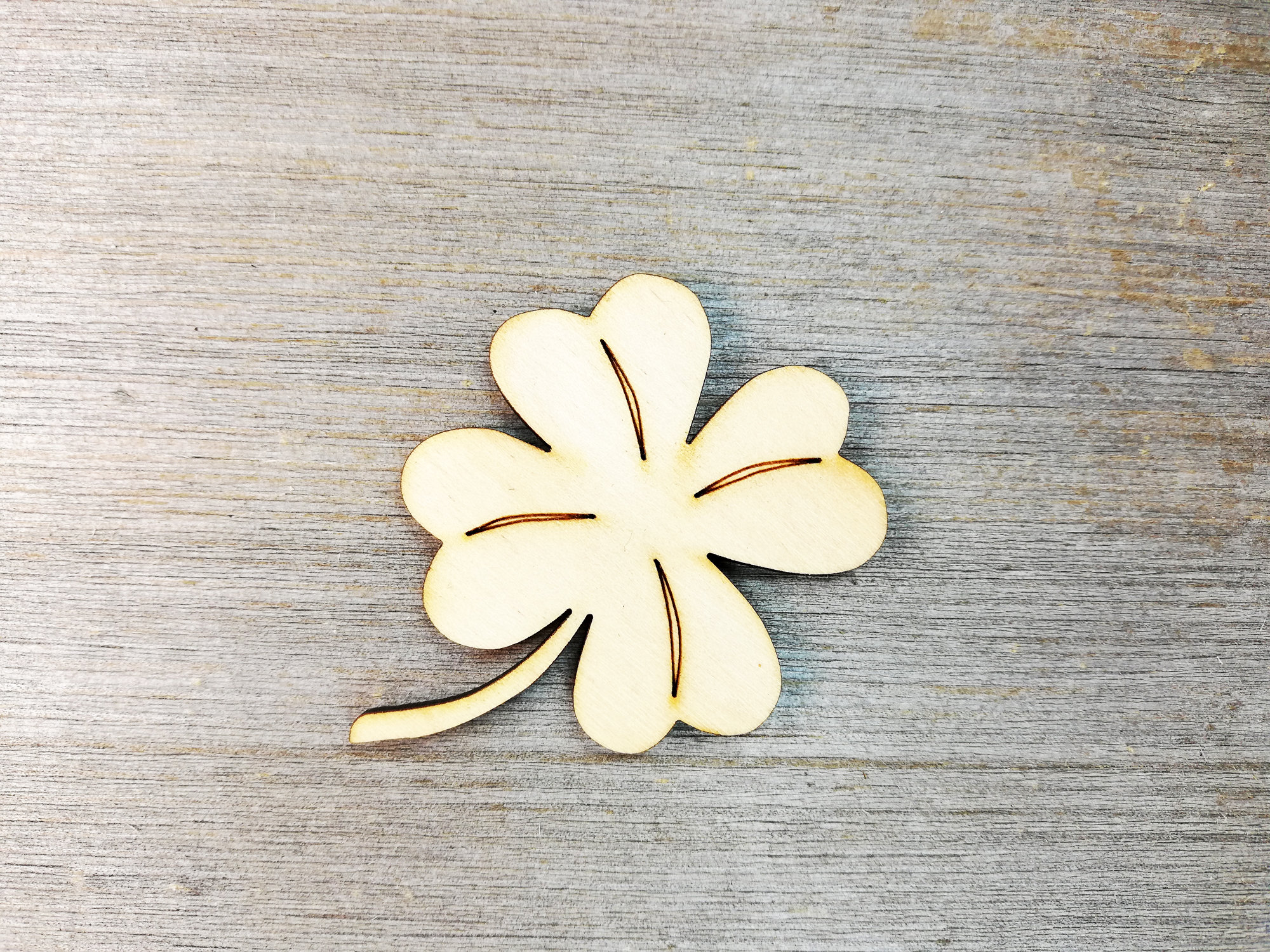 Clover, Four Leaf Clover Shape Laser Cut Wood Shapes, Unfinished Craft ...