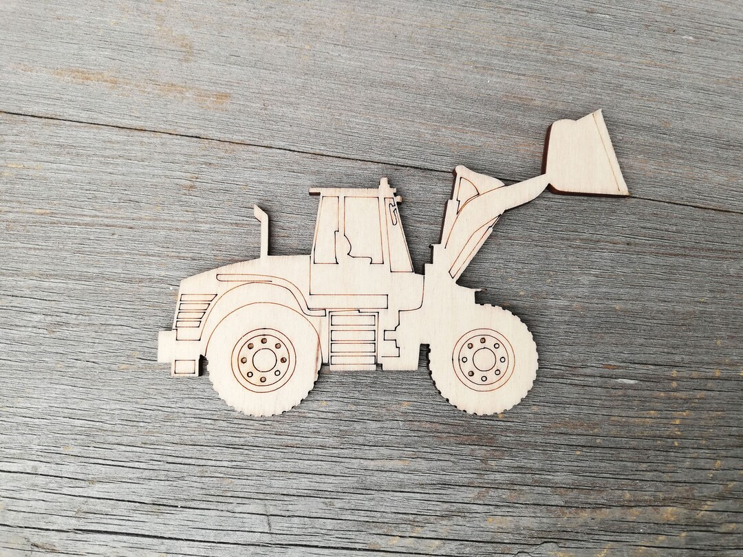 Loader, Excavator, Tractor - Wooden Laser Cut Shapes, Laser Cut Wood ...