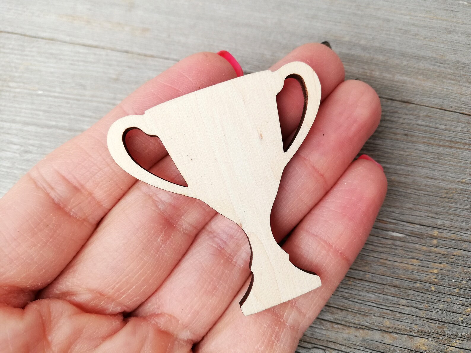 Wooden Laser Cut Cup Shapes Blanks DIY Projects Champion's Cup Award ...