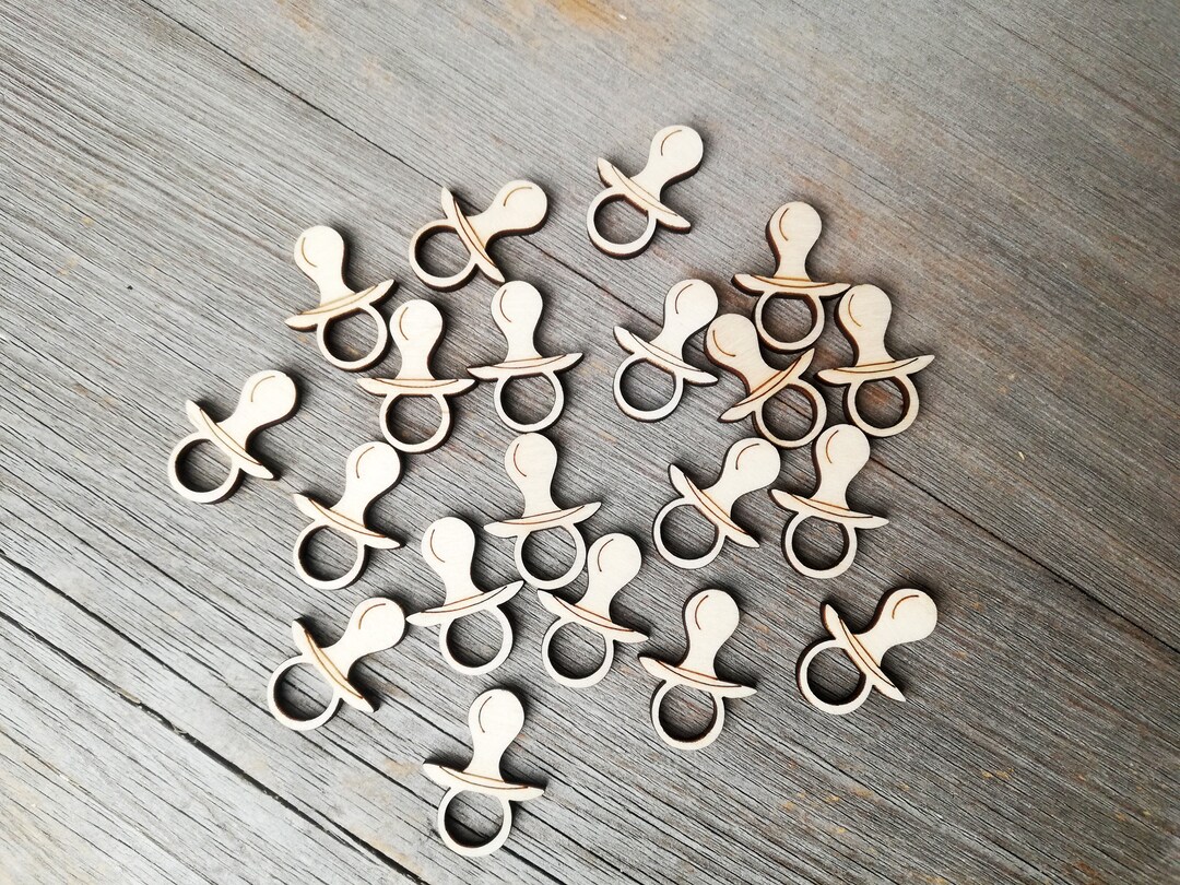 Baby Pacifier - Craft Supply DIY Not Painted, Unfinished Wood Cutout ...