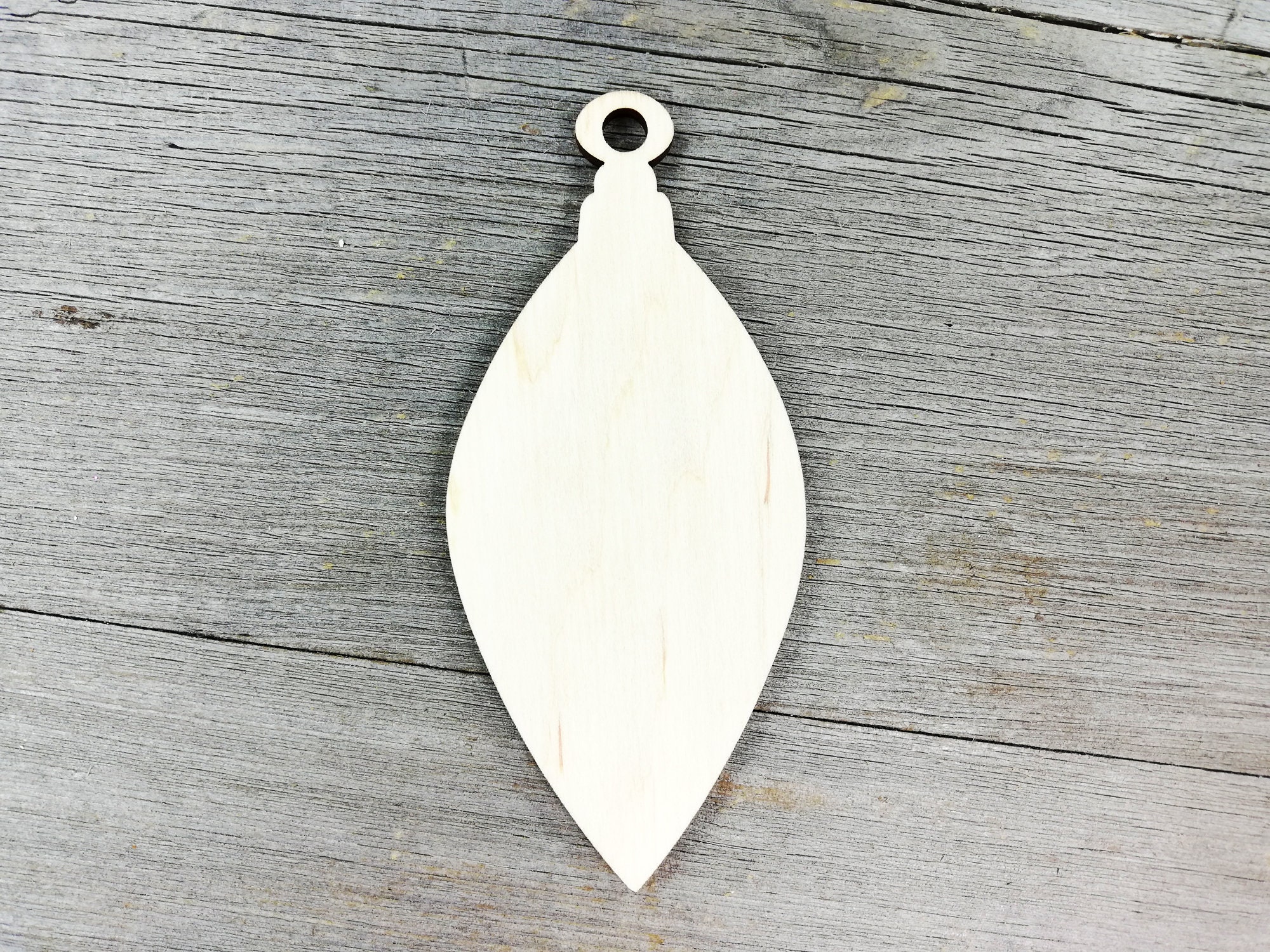 Drop Wooden Shape Christmas Ornament for Christmas Tree, Laser Cut ...