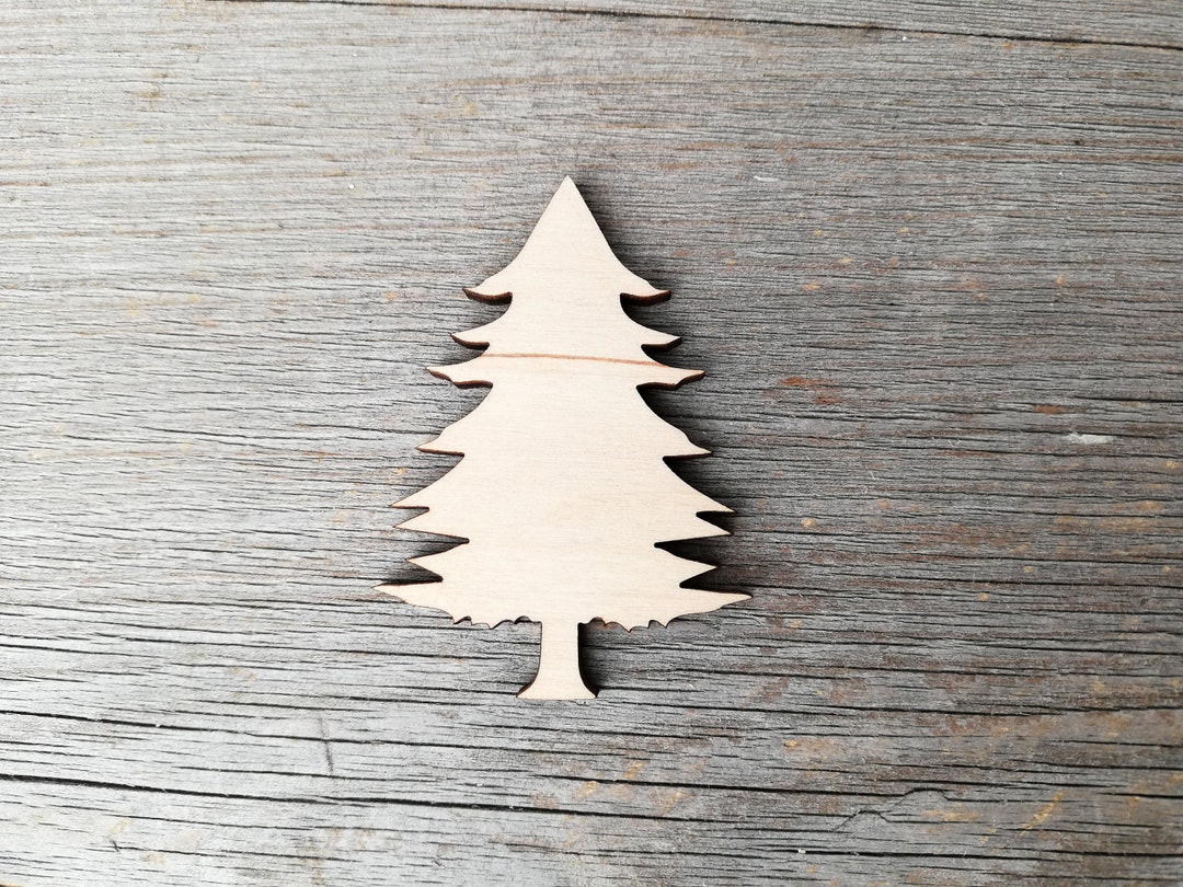Tree Wooden Shape, Christmas, Pine Tree, Evergreen Tree Cut Out, Wooden ...