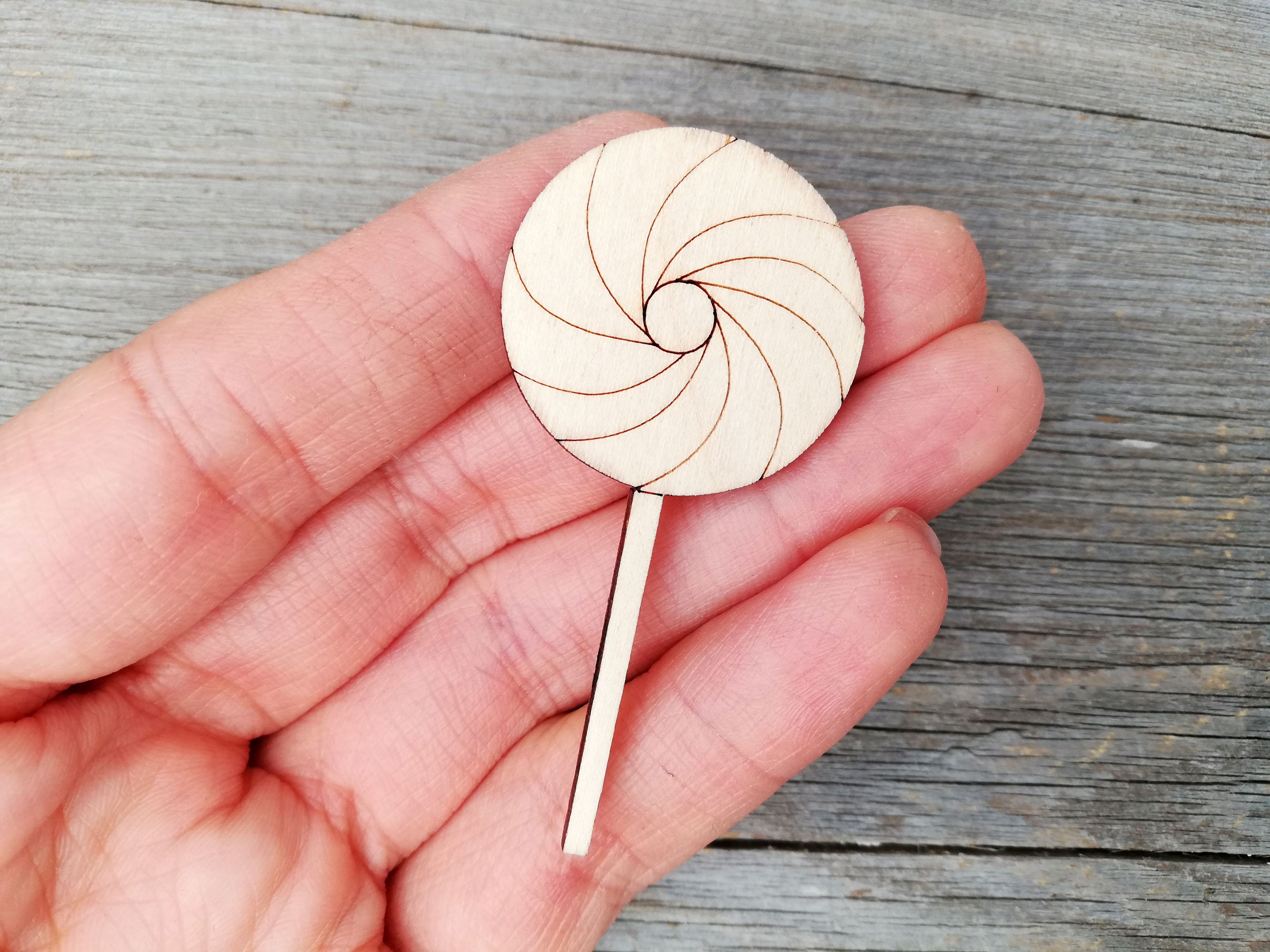 Lollipop, Twisted Lollipop, Candy - Craft Supply DIY Not Painted ...