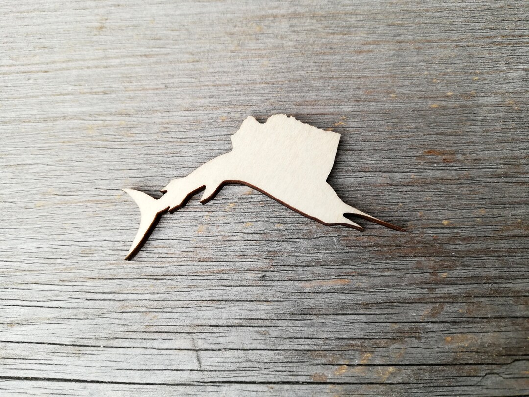 Marlin Fish - Wood Cutout Shapes DIY, Unfinished Craft Supply DIY Not ...