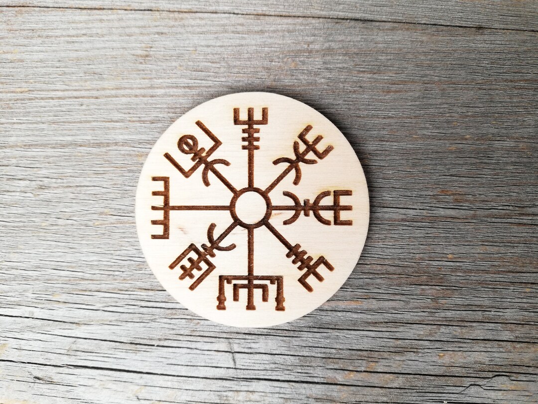 Vegvisir Wooden Shapes Ancient Norse Symbol Viking Compass Nordic ...