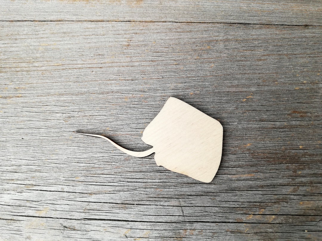 Stingray Fish Cut Outs - Wood Cutout Shapes DIY, Unfinished Craft ...