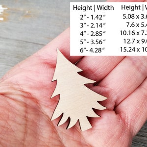 Pine Tree Wooden Cut Out Shape, Christmas Decor, Evergreen Tree Cut Out ...