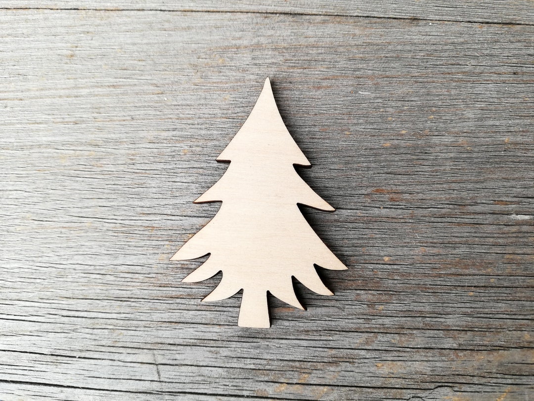 Pine Tree Wooden Cut Out Shape, Christmas Decor, Evergreen Tree Cut Out ...