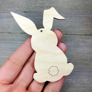 Rabbit, Bunny Shape Laser Cut Wood Cutouts, Unfinished Craft Supply DIY ...