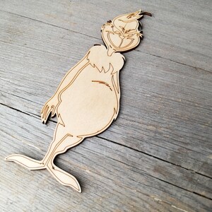 Grinch - Wood Cutout Shapes DIY, Christmas Wall Decor Unfinished Craft ...
