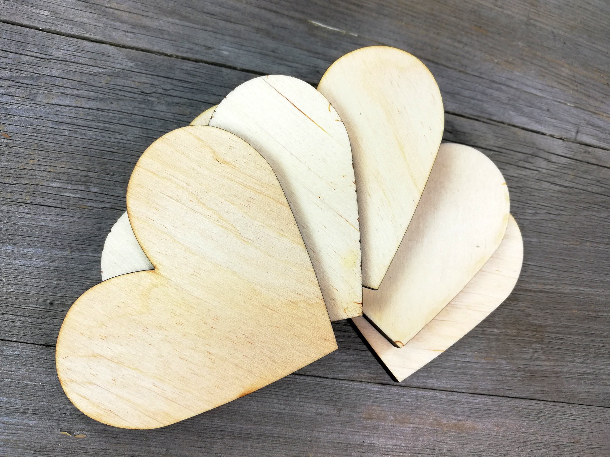 Heart Wooden Shape Cutouts Laser Cut Unfinished Wooden - Etsy