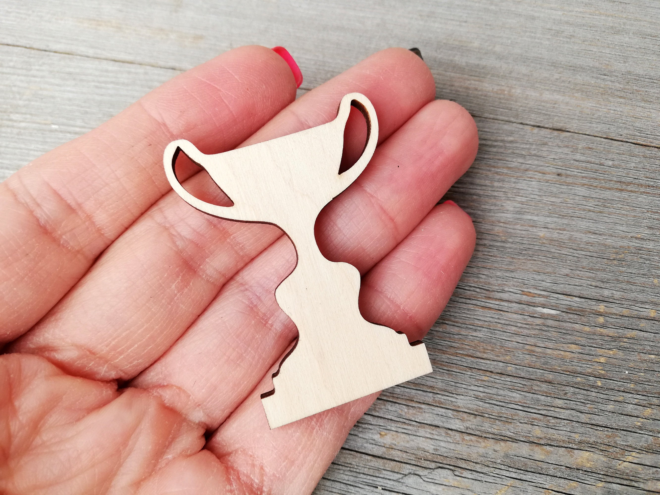 Wooden Cup Laser Cut Shapes Blanks DIY Projects Champion's Award Prize ...