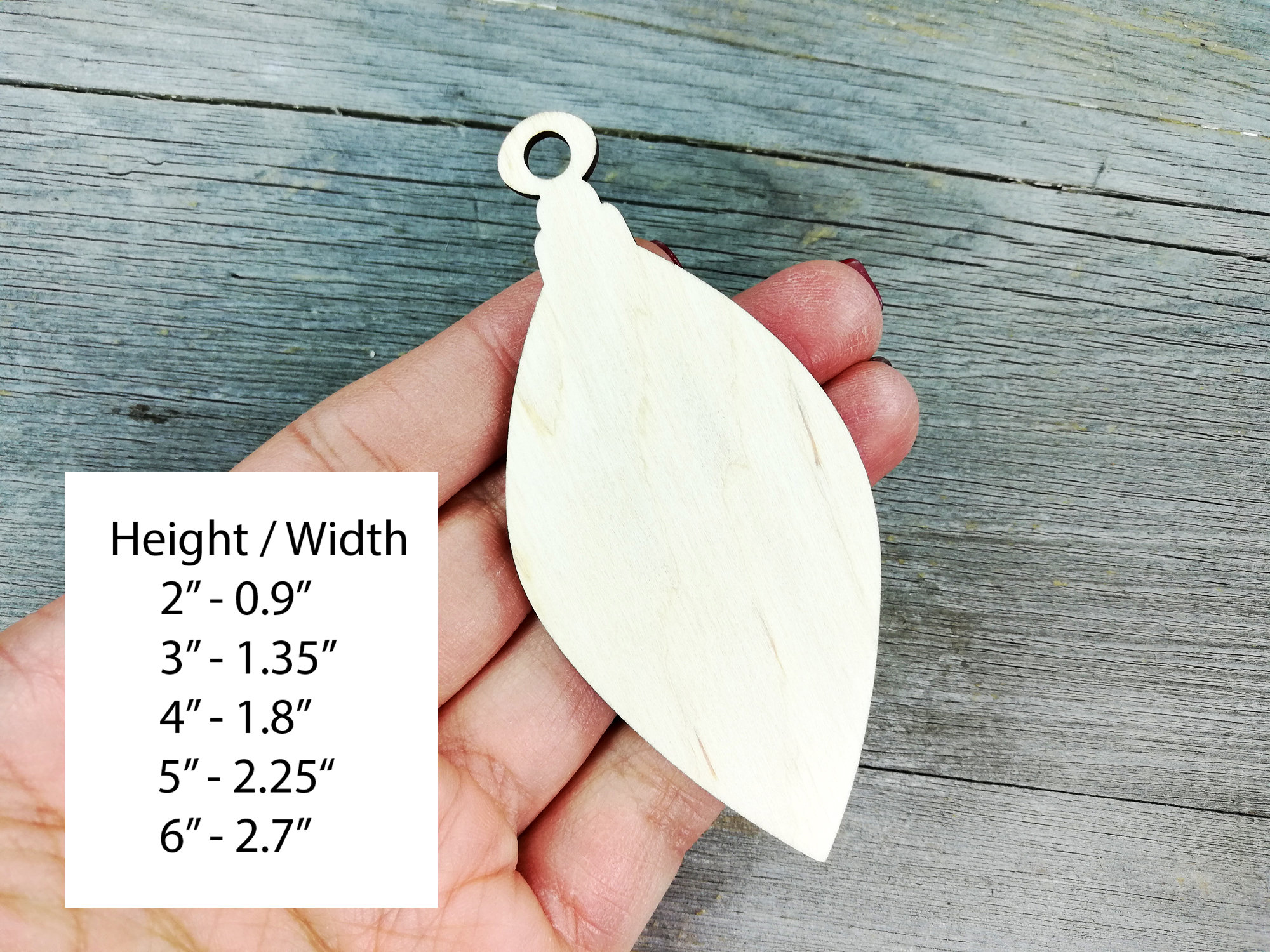 Drop Wooden Shape Christmas Ornament for Christmas Tree, Laser Cut ...