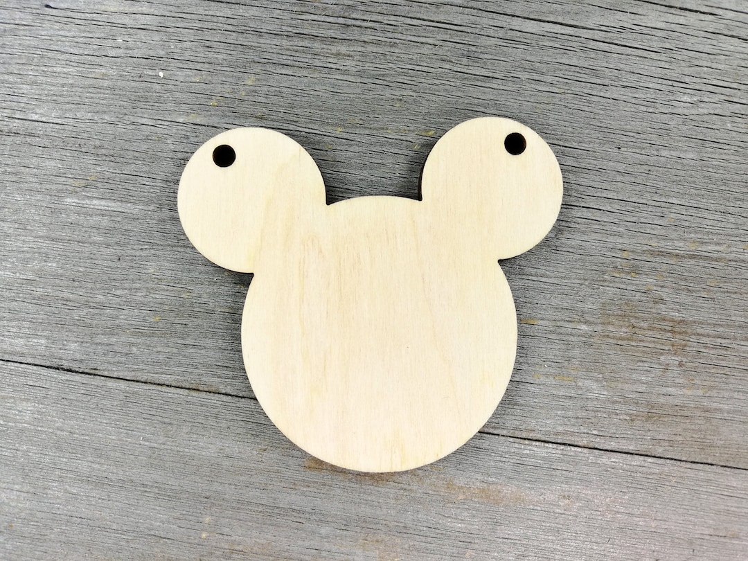 Mouse Head Laser Cut Unfinished Wooden Shapes Craft Supply DIY, Not ...