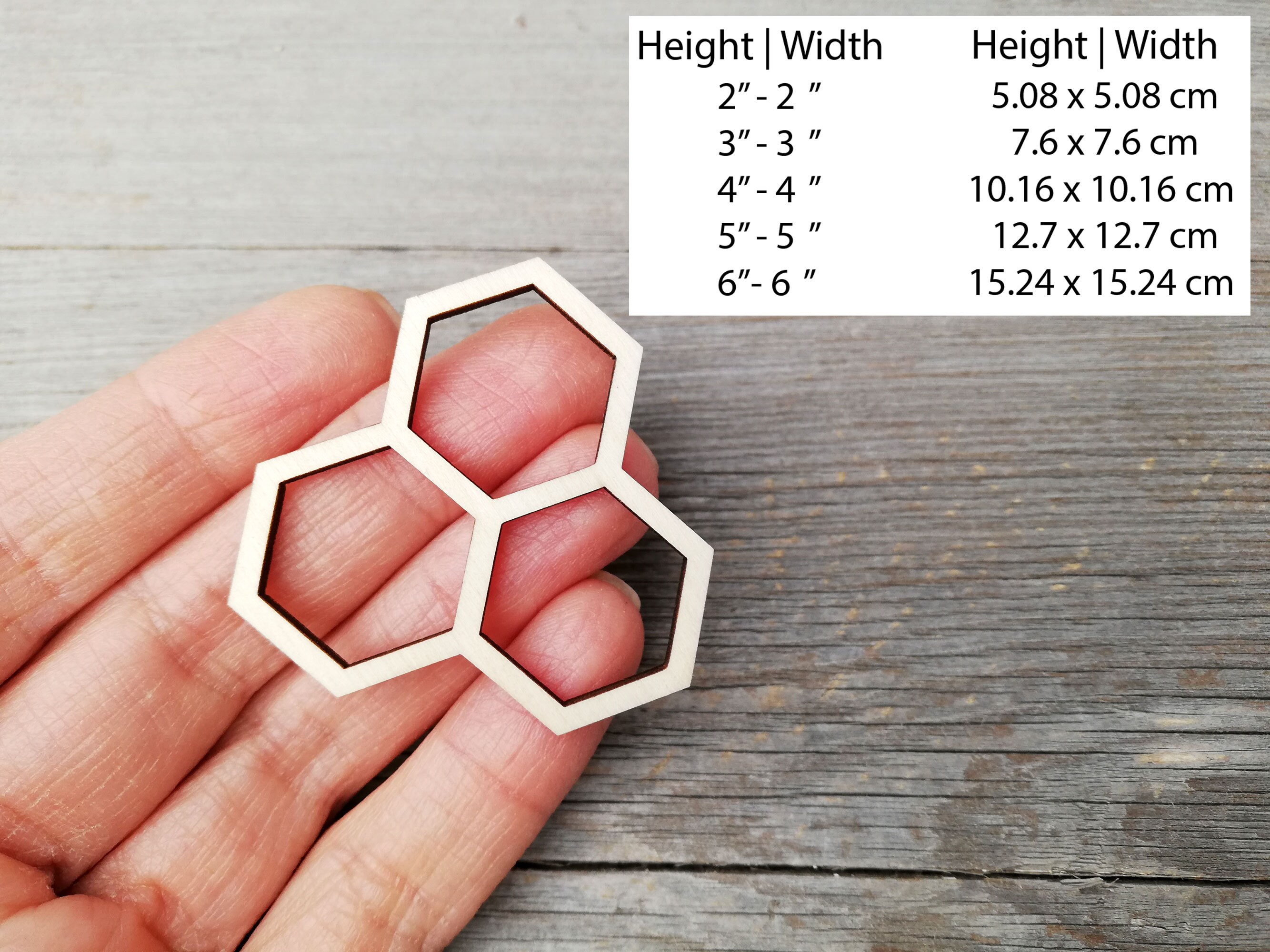 Honeycomb, Hexagon, Polyhedron, Polygon - Wood Cutout Shapes DIY ...