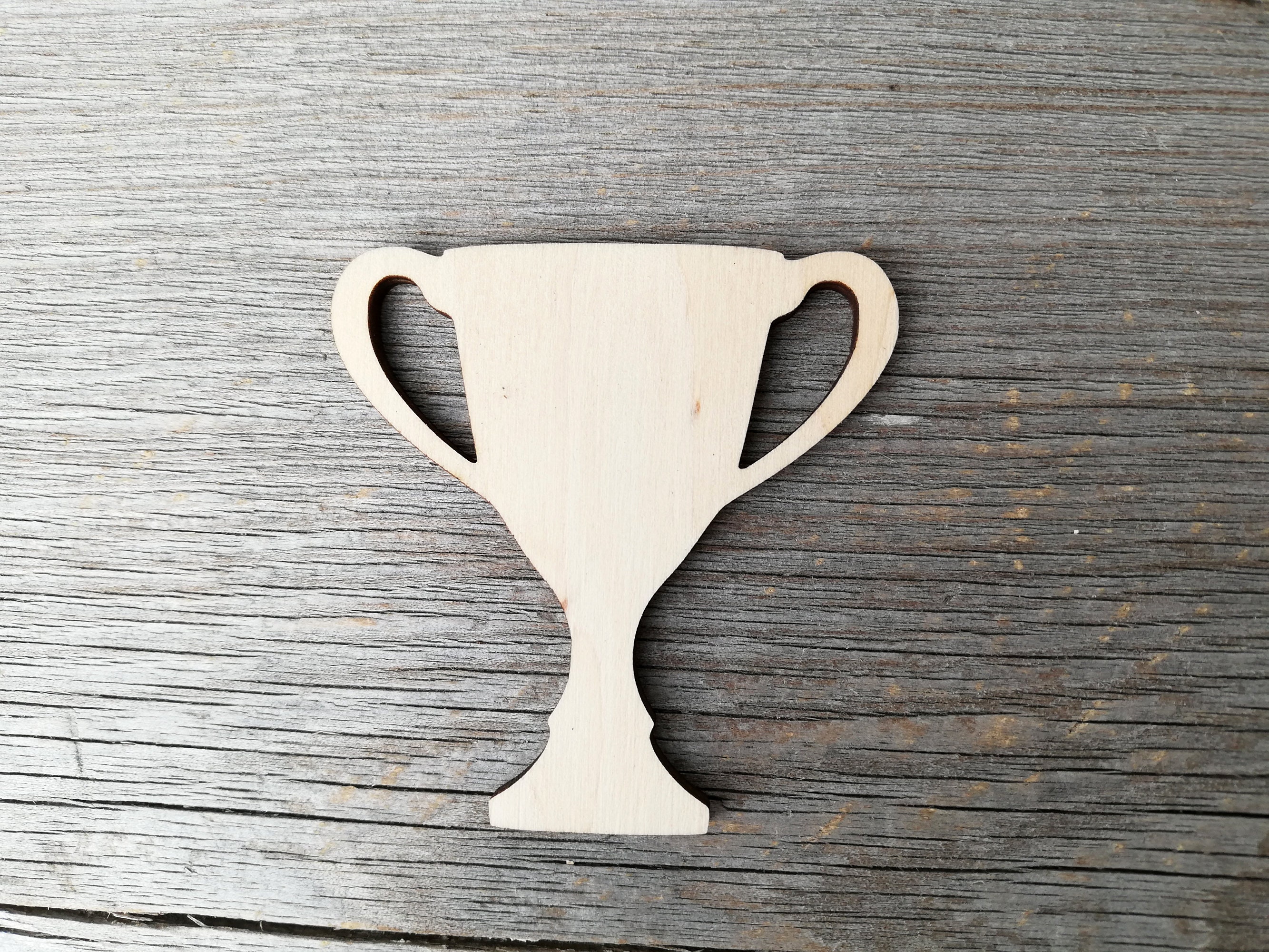 Wooden Laser Cut Cup Shapes Blanks DIY Projects Champion's Cup Award ...
