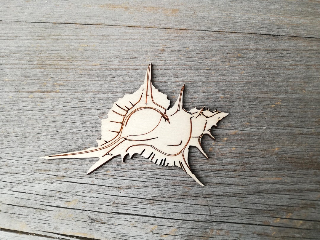 Snail Seashell With Spikes, Sea Snail - Wood Cutout Shapes DIY ...