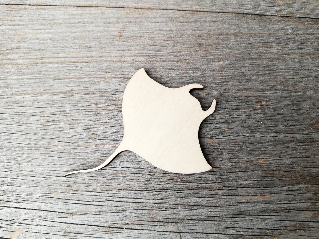Wooden Stingray Fish - Wood Cutout Shapes DIY, Unfinished Craft Supply ...
