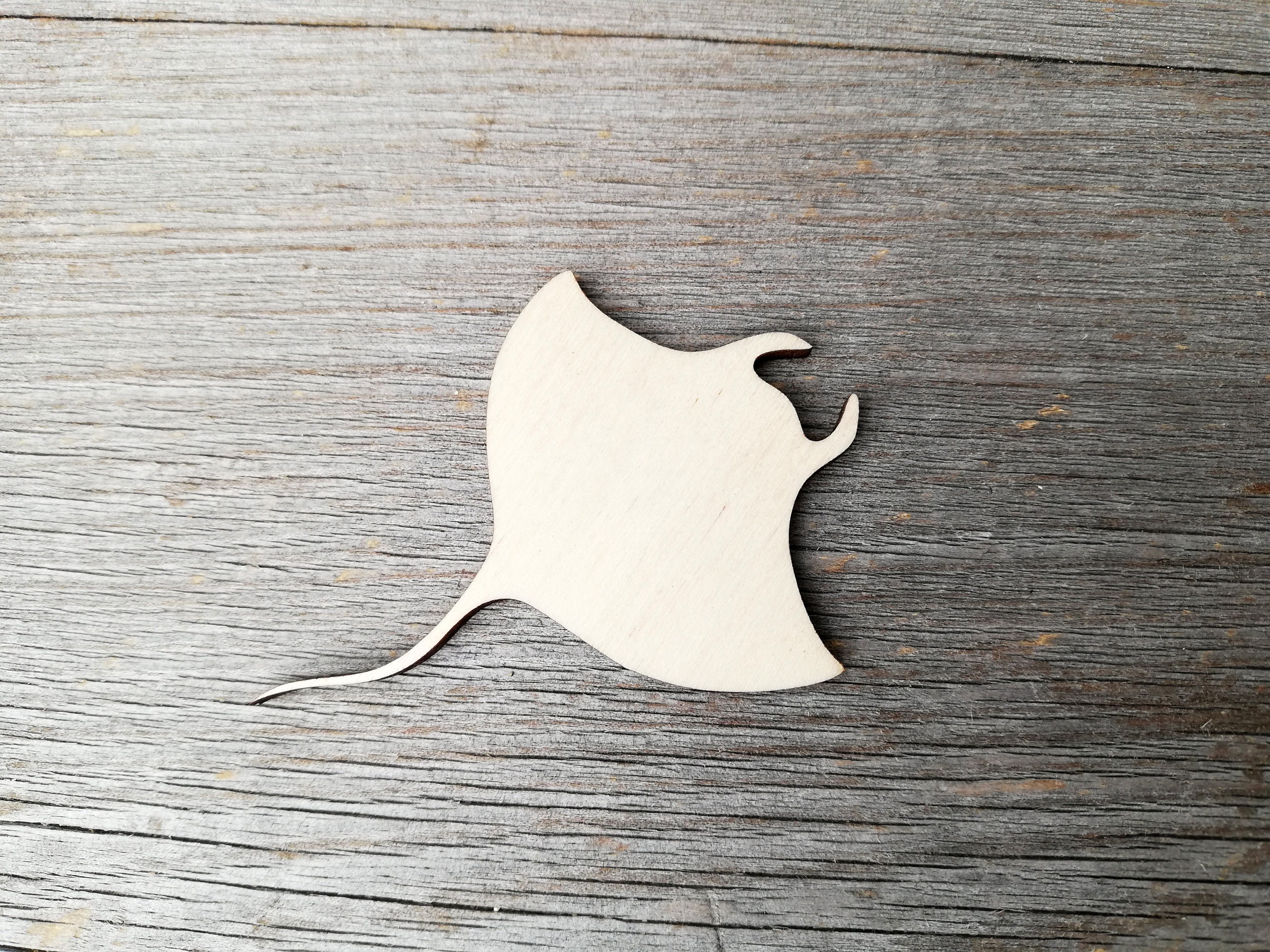 Wooden Stingray Fish - Wood Cutout Shapes DIY, Unfinished Craft Supply ...