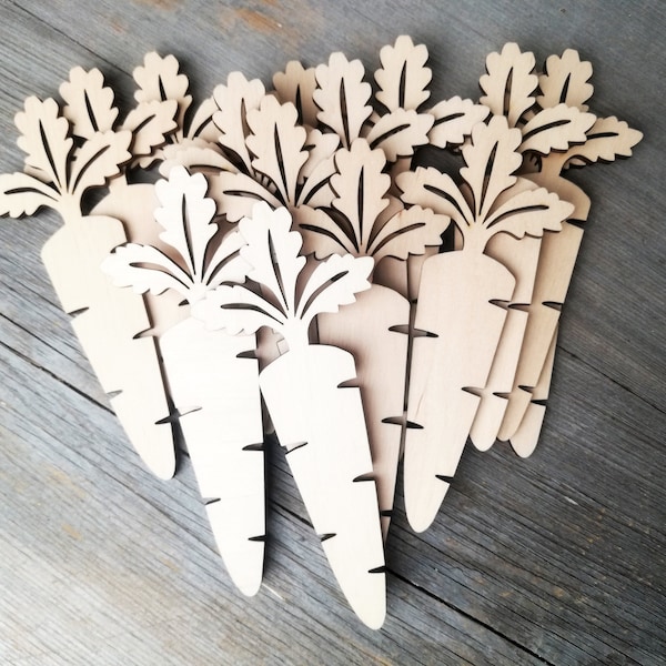 Wooden Carrots - Etsy