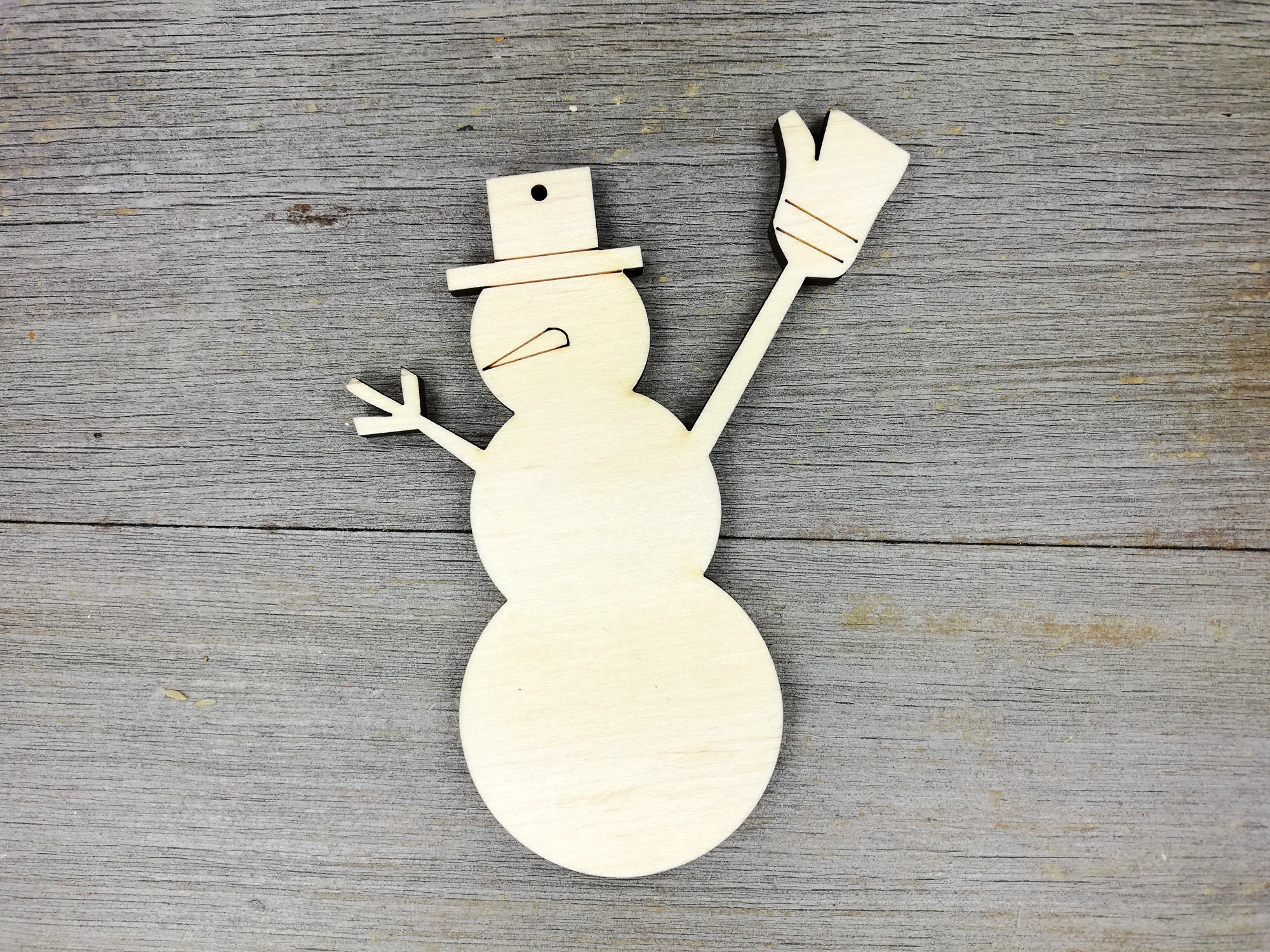 Snowman With a Broom Laser Cut Shape, Laser Cut Out Shape, Wooden ...
