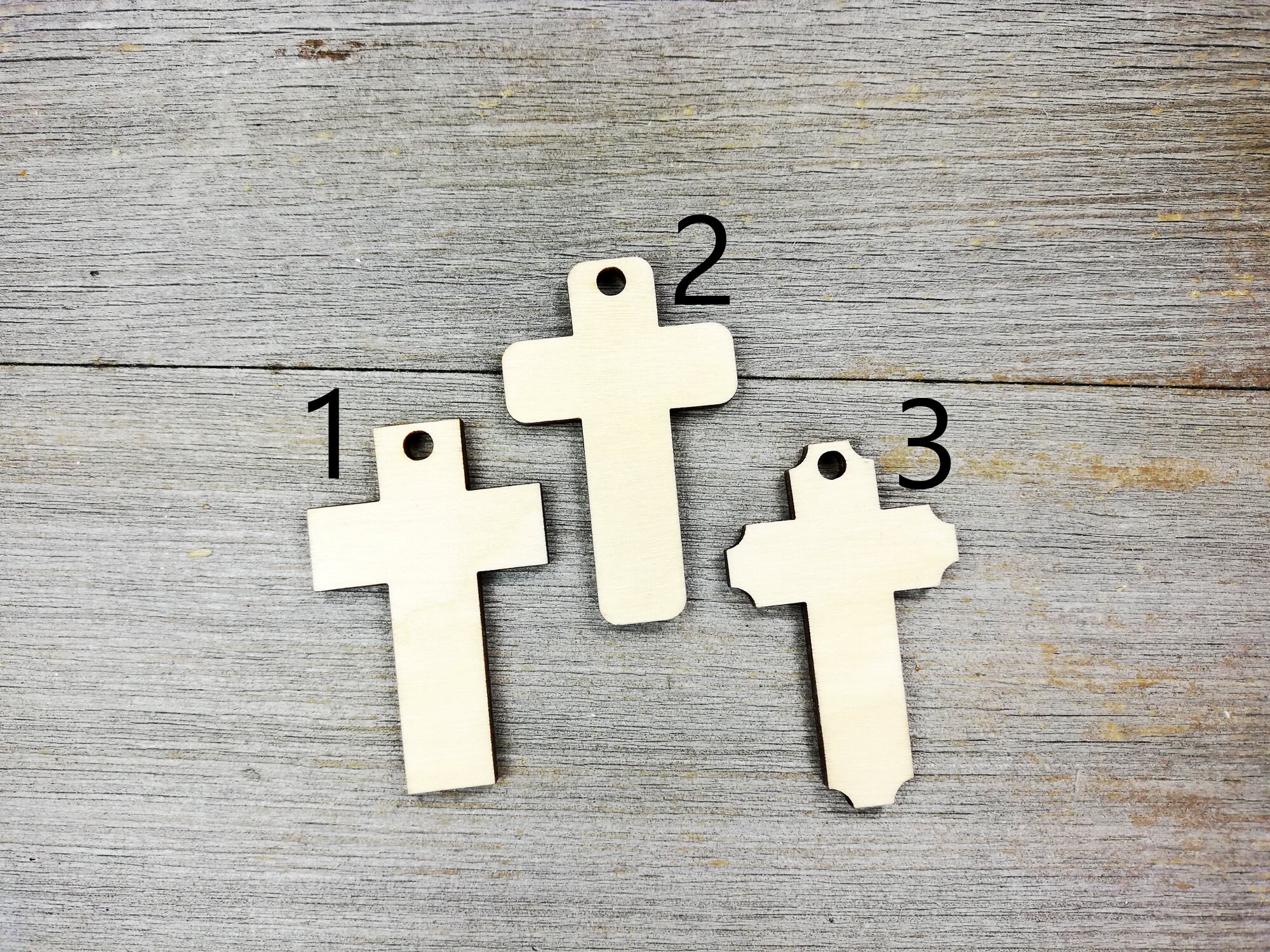 Cross Unfinished Wooden Shapes, Laser Cut Wooden Shapes, Craft Supply ...
