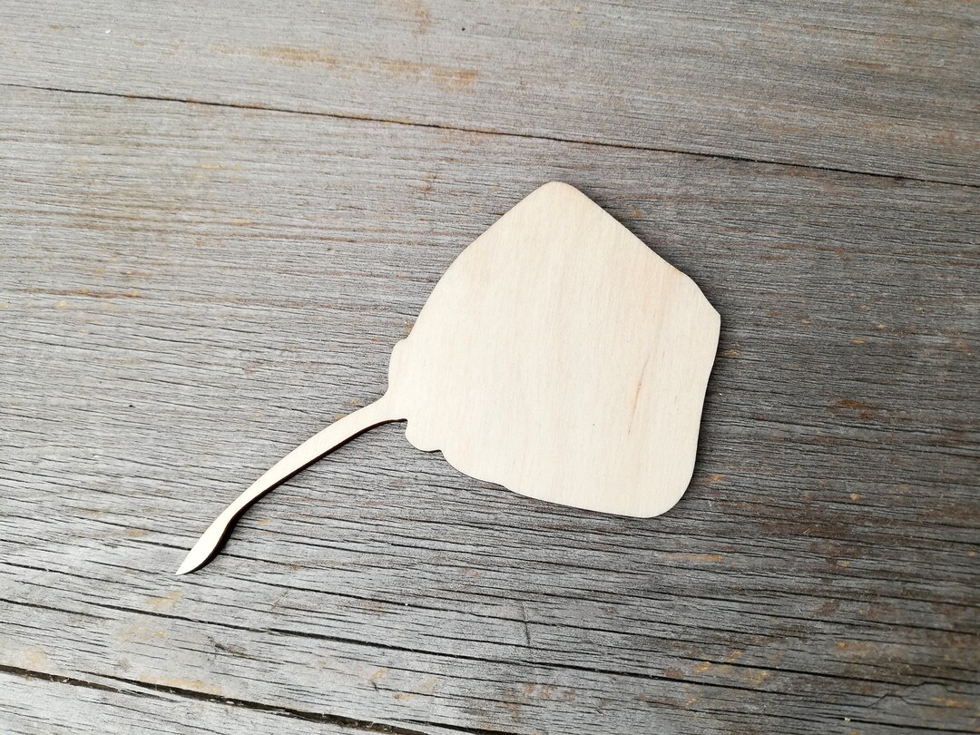 Wooden Stingray Fish Cut Outs - Wood Cutout Shapes DIY, Unfinished ...