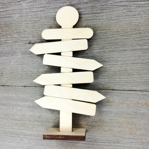 Signpost, Directional Signpost, Fingerpost for Tiered Trays, Laser Cut ...