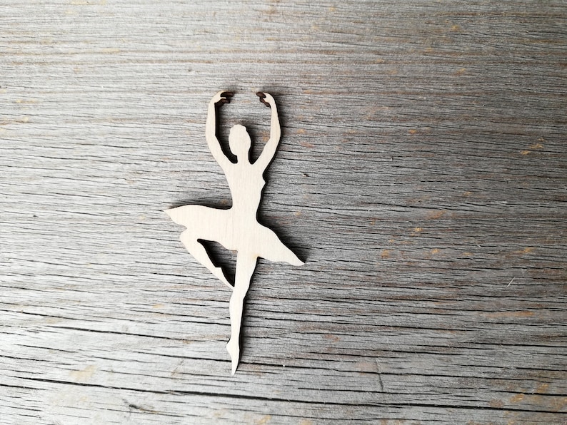 Ballerina Tutu Pirouette Wooden Shape Unpainted Playroom Wall ...