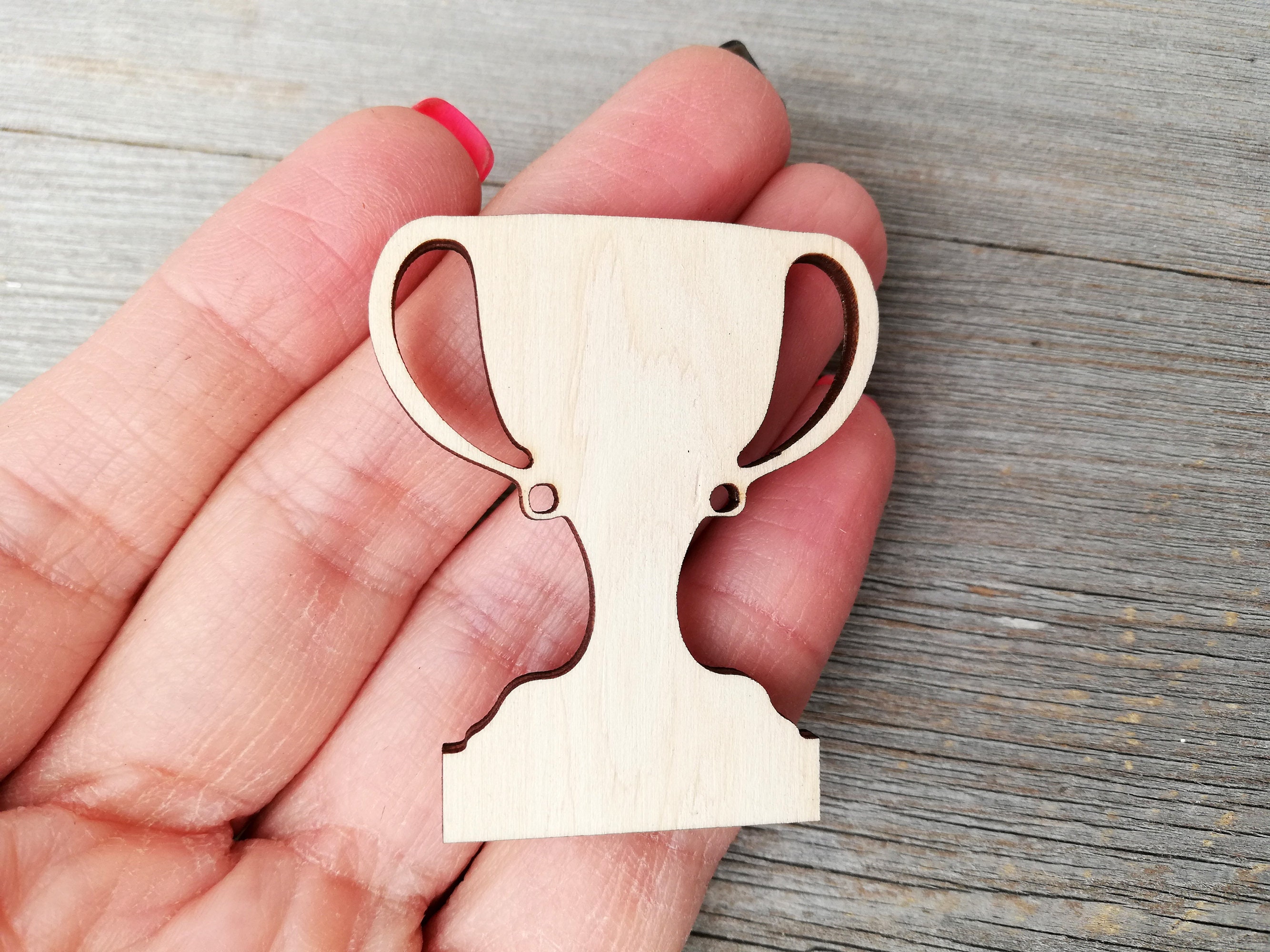 Wooden Laser Cut Shapes Champion's Cup Blanks DIY Projects Award Prize ...