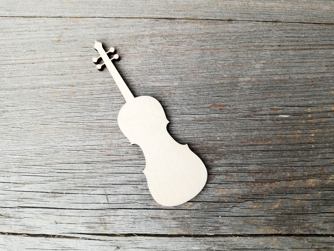Violin Wood Cutout Shapes DIY, Unfinished Craft Supply DIY Not Painted ...