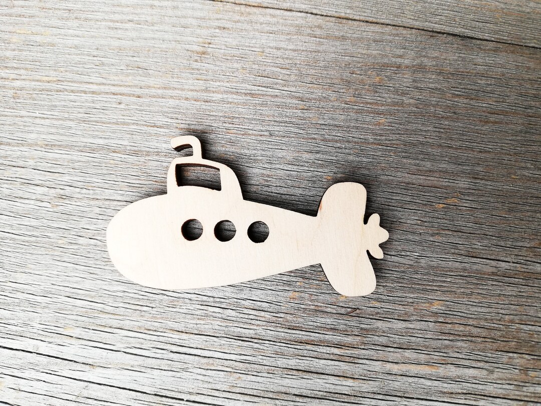 Submarine Wooden Sea Decor Unfinished Wall Decoration for Children's ...
