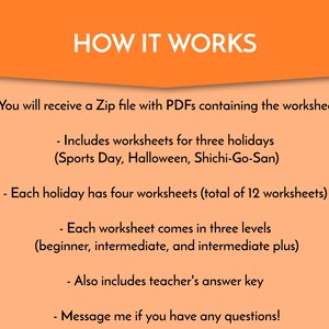Japanese Holiday Worksheets: Fall Holiday Bundle (sports Day, Halloween ...