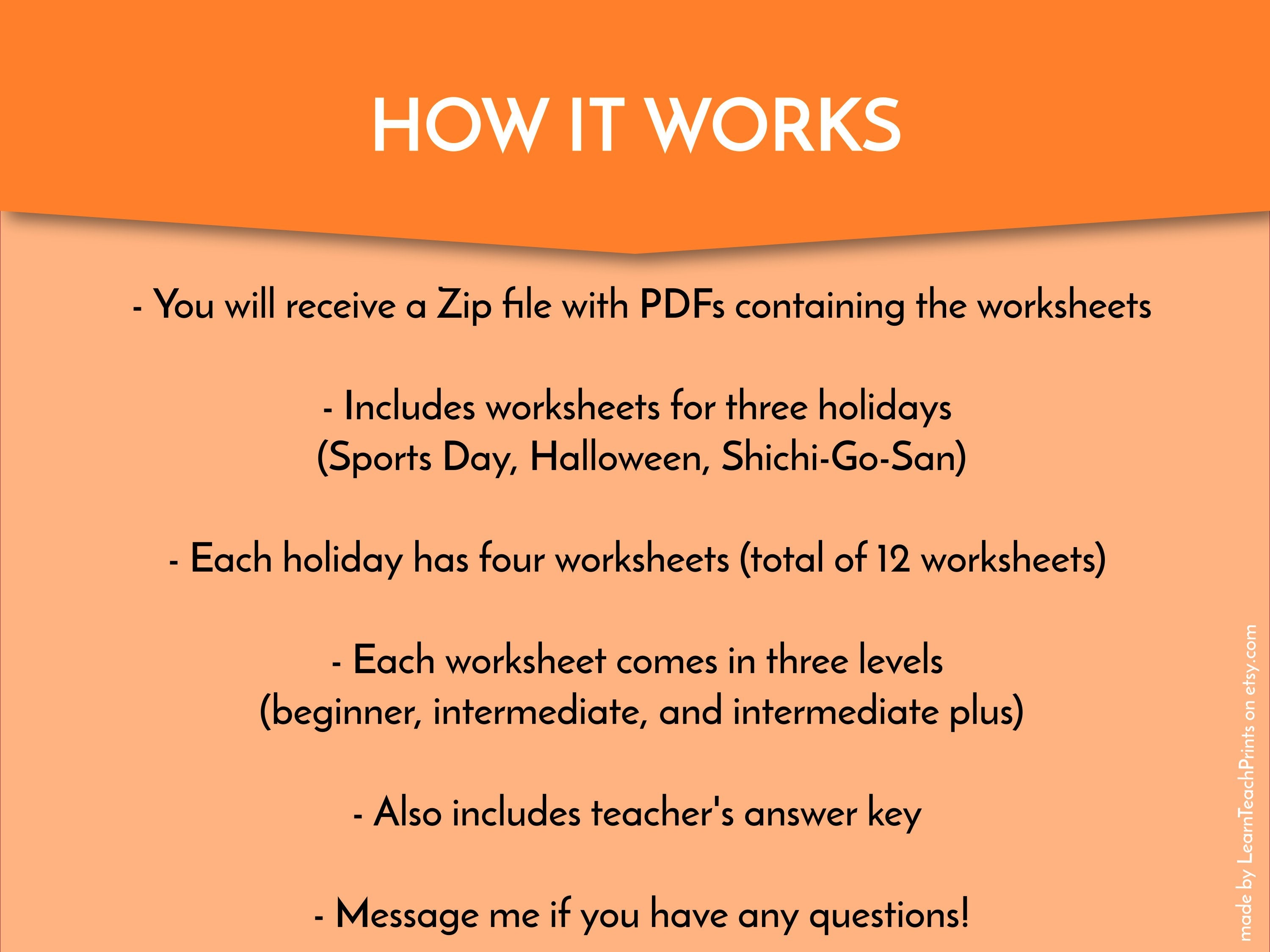 Japanese Holiday Worksheets: Fall Holiday Bundle (sports Day, Halloween ...