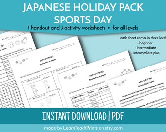 Japanese Holiday Worksheets: Halloween october for All Levels Instant ...