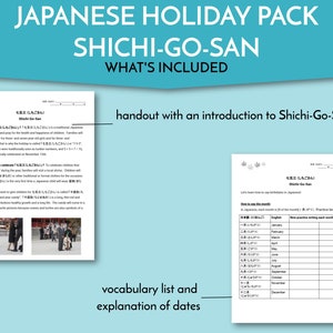Japanese Holiday Worksheets: Shichi-go-san (november) | for All Levels ...