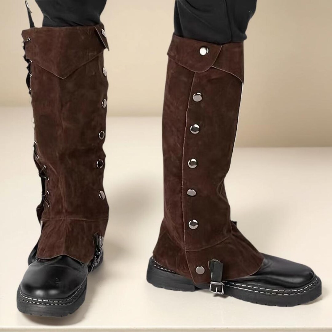 Viking Boot Leg Covers,mens Boots Covers,viking Renaissance Boots ...