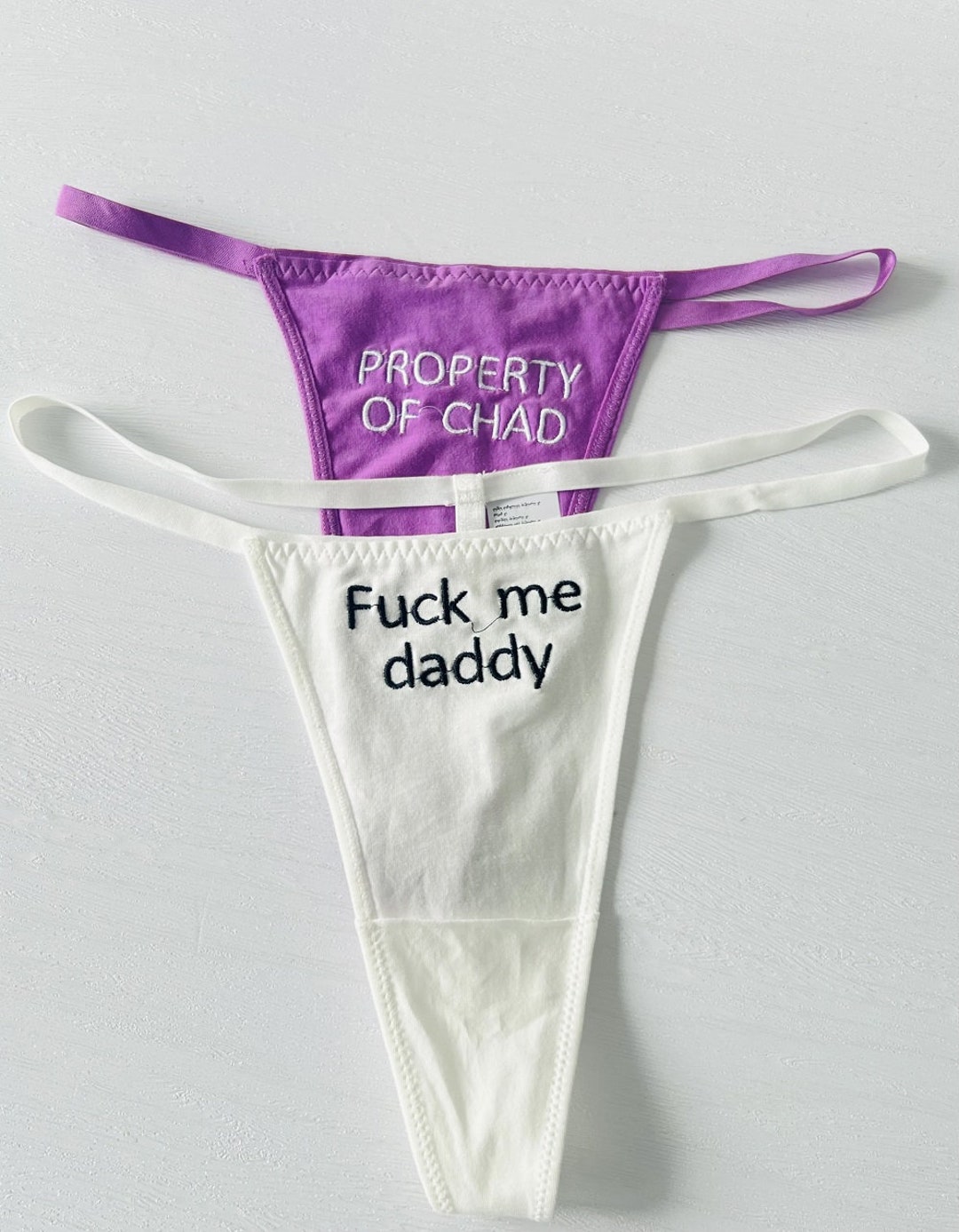 Custom Thong, Embroidery Cotton Thong, Words or Name,you Choose Your ...