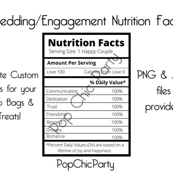 Chip Bag Nutrition Facts - Etsy