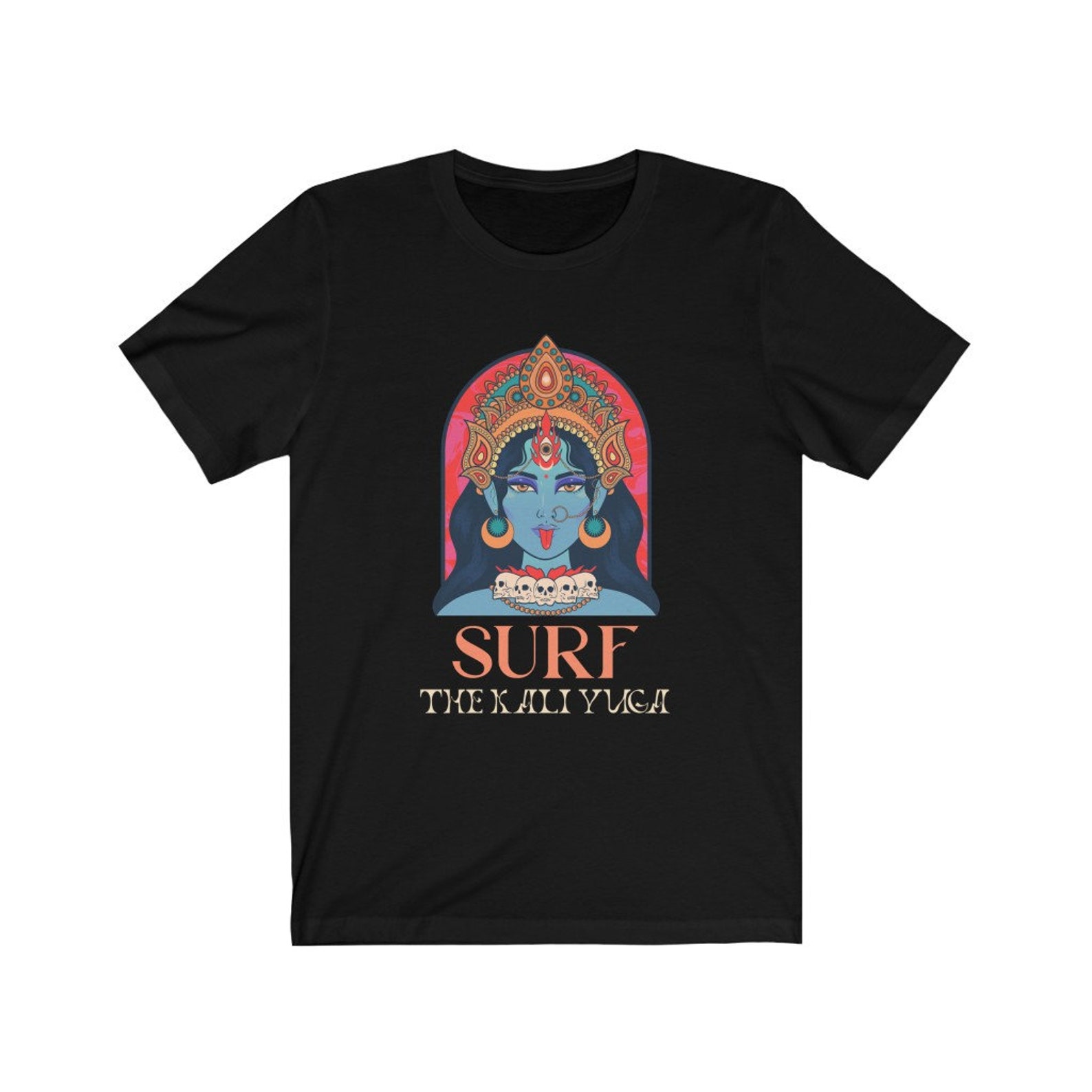 Hindu Tshirt Goddess Kali Surf the Kali Yuga Spiritual Unisex - Etsy UK