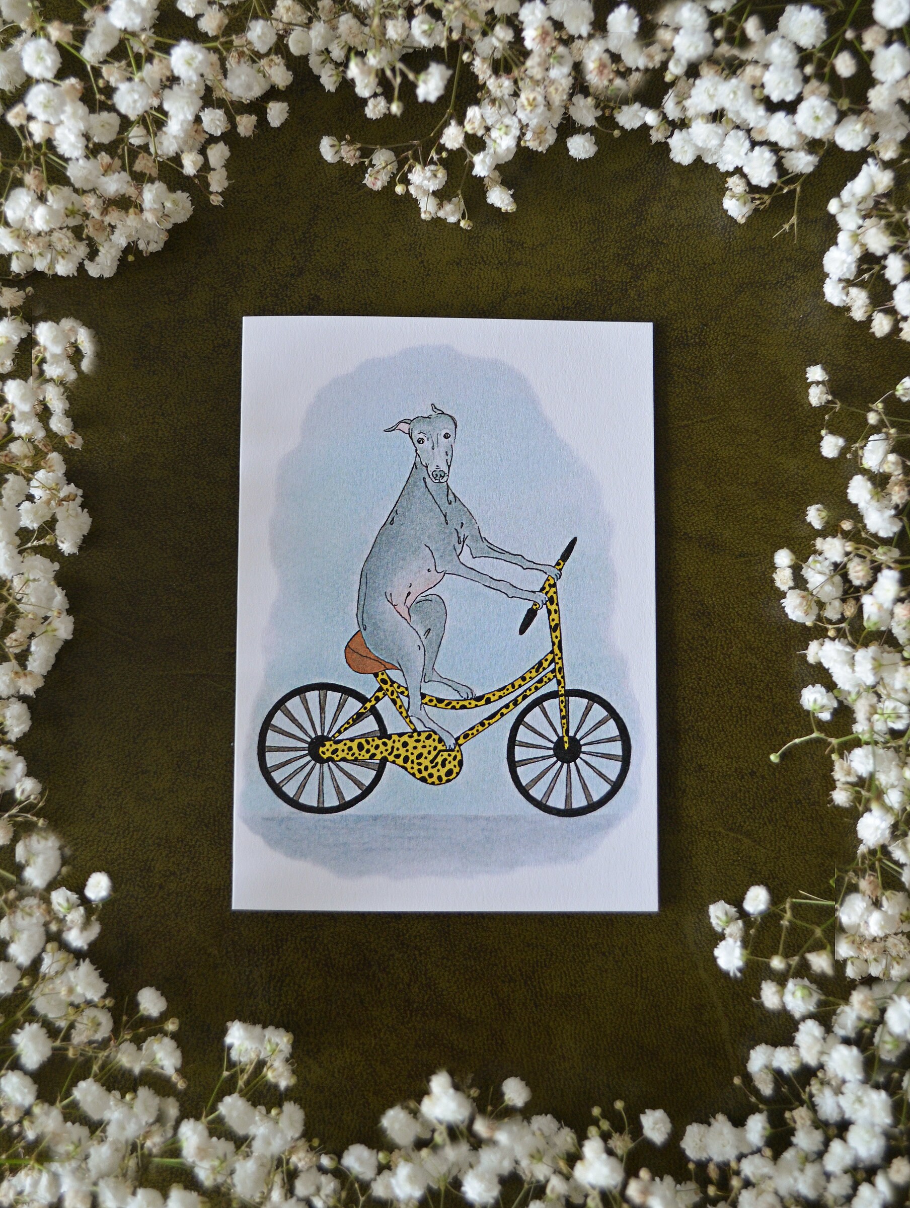 Whippet Card Whippet Greetings Card Greyhound Card - Etsy UK