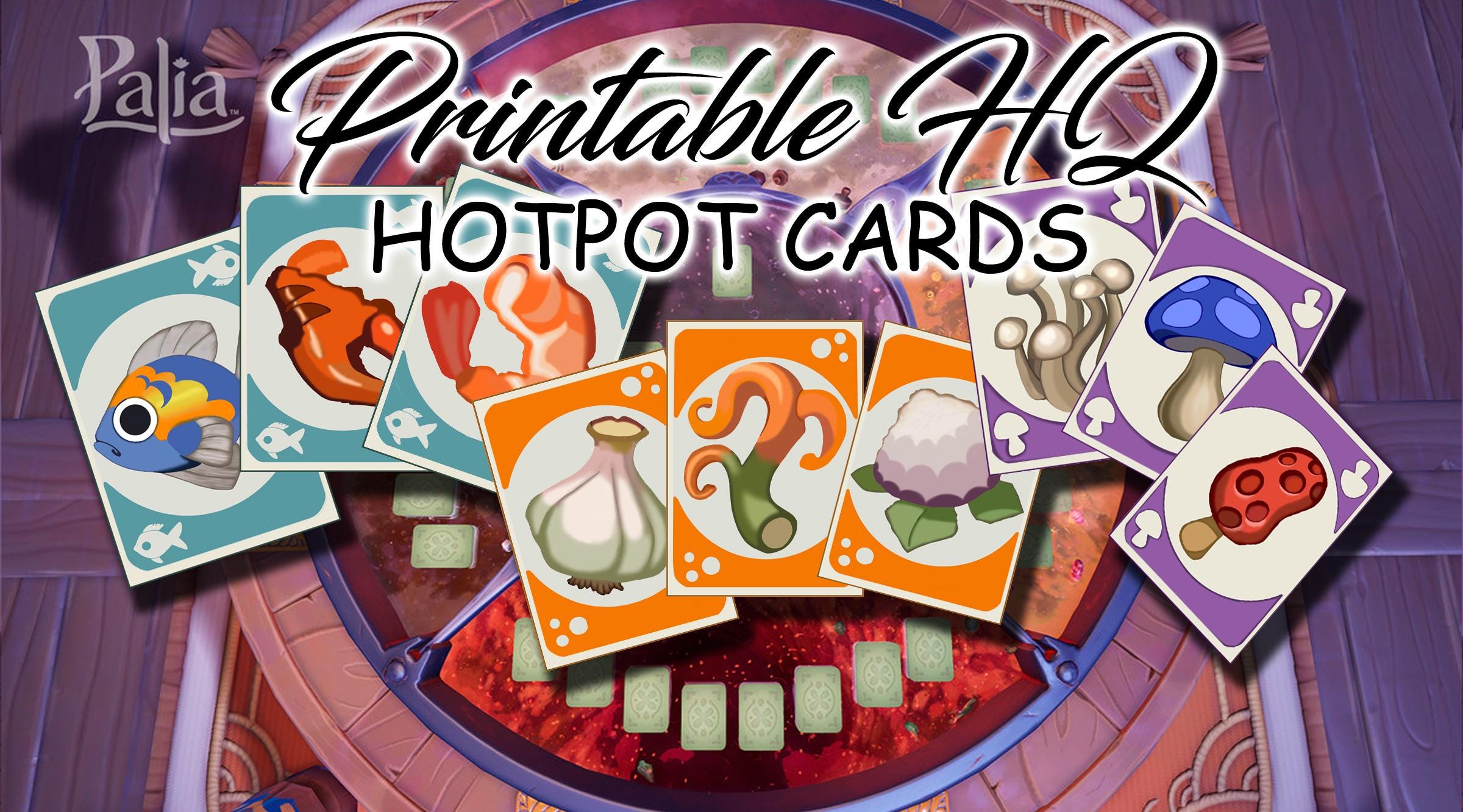 Palia HOTPOT Game Cards High Quality Printable Png Format 300 DPI All ...