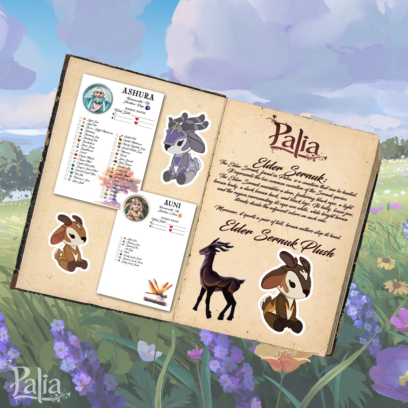 Palia All Sernuk Plush Stickers Printable PNG Sernuk Elder Sernuk ...