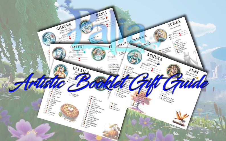 Palia Full Gift Guide Tracker Artistic Booklet Friendship ...