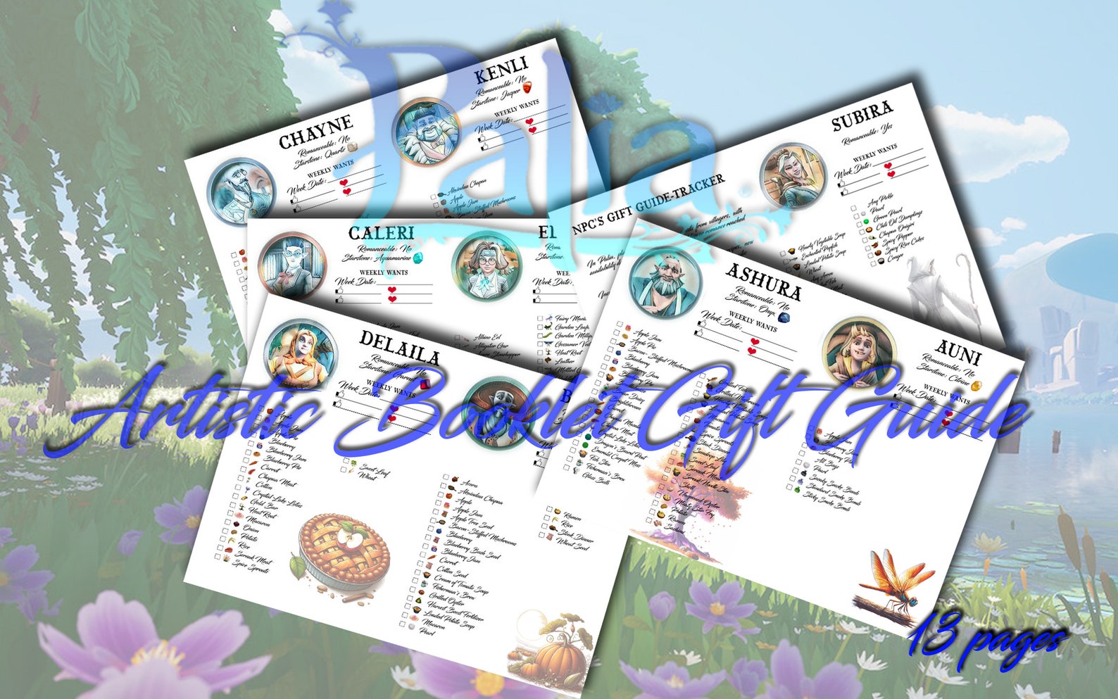 Palia Printable Guide: Villager Gifts, Bugs, Fish, Mining (PDF) - Etsy
