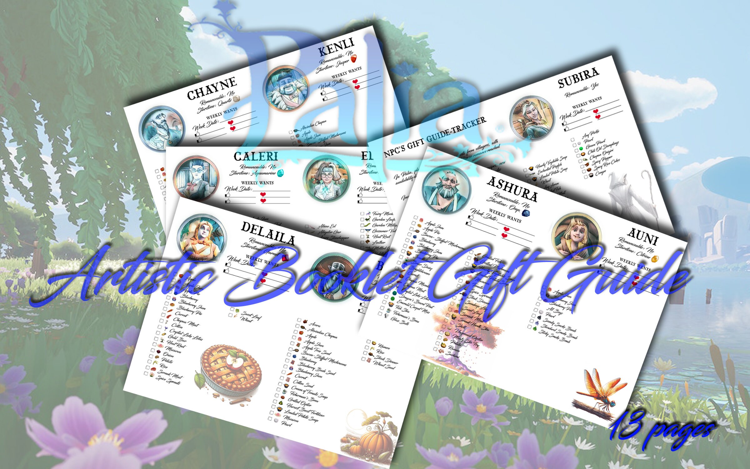 Palia Full PRINTABLE PDF Guide Artist Booklet Style All Included Sernuk ...